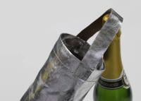 China Portable Single Wine Bottle Carrier Bags With Carrying Handle Recycled Biodegradable for sale