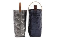 China Portable Single Wine Bottle Carrier Bags With Carrying Handle Recycled Biodegradable for sale