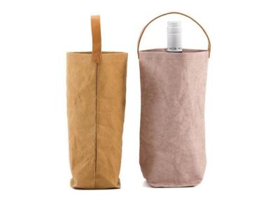 China Washable Kraft Paper Wine Bottle Bags Eco Friendly Recycled Design for sale