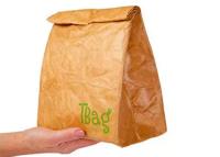 China Recycled Reusable Brown Paper Tyvek Insulated Lunch Bag Washable Lightweight for sale