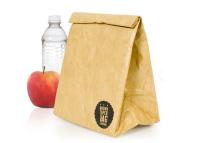 China Recycled Reusable Brown Paper Tyvek Insulated Lunch Bag Washable Lightweight for sale