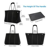 China Colefa Spot Big Capacity European and American Leisure Travel Women's Bags CR Diving Materials Neoprene Pink Beach Tote Bag for sale