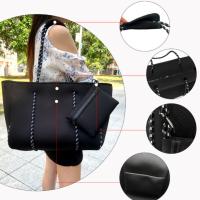 China Colefa Spot Big Capacity European and American Leisure Travel Women's Bags CR Diving Materials Neoprene Pink Beach Tote Bag for sale