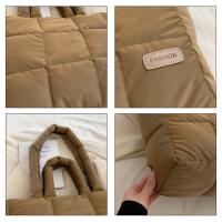 China Colefa Aesthetic Travel Gear Puffy Quilted Padded Puff Custom Shoulder Bags High Quality Puffy White Waterproof Fluffy Tote Bag for sale