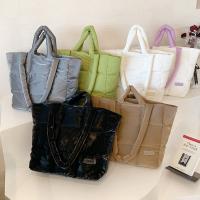 China Colefa Aesthetic Travel Gear Puffy Quilted Padded Puff Custom Shoulder Bags High Quality Puffy White Waterproof Fluffy Tote Bag for sale
