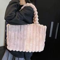 China Colefa Stocks Hot Fluffy Plush Tote Bags with Zipper & Open Closure Terry Cloth Strong Puffy Design for Women & Girls Wholesale for sale