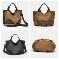 China Colefa Lands End Handmade Cotton Canvas Shoulder Tote Bag With Custom Logo Printed Luxury Vintage Retro Ruffle Utility Tote Bags for sale