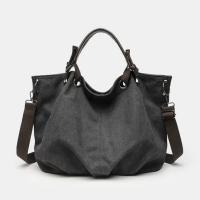 China Colefa Lands End Handmade Cotton Canvas Shoulder Tote Bag With Custom Logo Printed Luxury Vintage Retro Ruffle Utility Tote Bags for sale