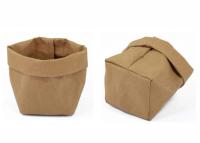 China Recycled Kraft Paper Storage Bags Grocery Toys Washable Paper Storage Bags for sale