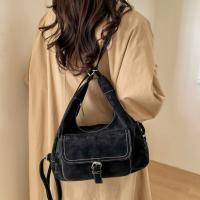 China Colefa Retro Casual Women 2026 New Daily Commuting Backpack Single Shoulder Tote Bag Suede Fabric Crossbody Shoulder Handbag for sale