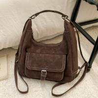 China Colefa Retro Casual Women 2026 New Daily Commuting Backpack Single Shoulder Tote Bag Suede Fabric Crossbody Shoulder Handbag for sale
