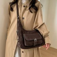 China Colefa Retro Casual Women 2026 New Daily Commuting Backpack Single Shoulder Tote Bag Suede Fabric Crossbody Shoulder Handbag for sale