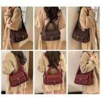China Colefa Retro Casual Women 2026 New Daily Commuting Backpack Single Shoulder Tote Bag Suede Fabric Crossbody Shoulder Handbag for sale