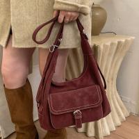 China Colefa Retro Casual Women 2026 New Daily Commuting Backpack Single Shoulder Tote Bag Suede Fabric Crossbody Shoulder Handbag for sale