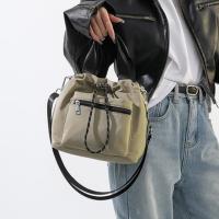 China Colefa Factory Price Versatile Fashionable Cross Body Shoulder Bag Korean Style Minimalist Women's Nylon Drawstring Handbag for sale