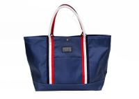China Nylon Polyester Washable Tote Bags Deep Blue Reusable Tote Shopping Bags for sale