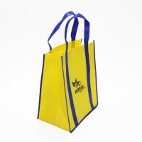 China Seaming Customized Non Woven Shopping Bag , Laminated Non Woven Tote Bag Yello for sale