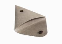 China Triangular Washable Kraft Paper Wallet Small Coin Purse With Button Closure for sale