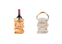 China Washable Kraft Paper Wine Bottle Bags Eco Friendly With Custom Print Logo for sale