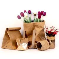 China Washable Kraft Paper Storage Bags Home Garden Decoration Custom Size For Plant for sale