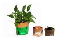 China Custom Reusable Recycling Paper Bag Seedling Pots 0.55mm Washable Paper Bag For Plants for sale