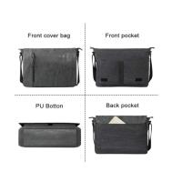 China Washable Vintage PU Leather Crossbody Messenger Bag 17 Inch Shoulder Macbook Laptop Bag for sale