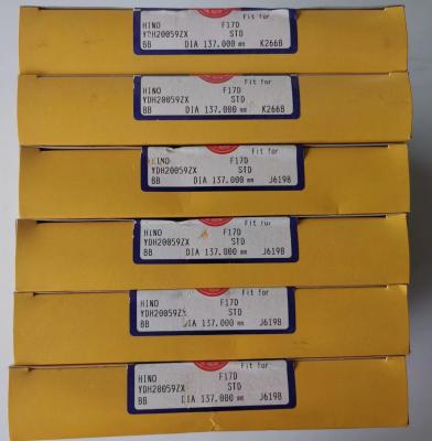 China EF750 F17D Piston Ring Set 137mm for HINO Engine Parts - 4-Ring Assembly with 3.306mm to 5.4mm Thickness Range for sale