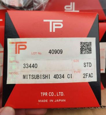 China 6D34 4D34 33440 33441 TP Piston Ring  ME996442 For Excavator for sale
