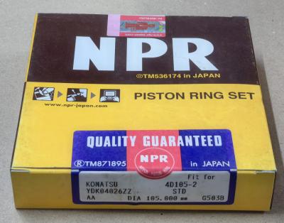 China High Corrosion Resistance Piston Ring Set for Construction Equipment Komatsu 4D105 YDK04026ZZ 6137-31-2040/2032/2030 for sale