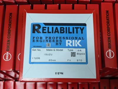 China ISUZU 10PE1 COMPRESSOR PISTON RING 85MM 1-19163021-0 17235 RIK for sale