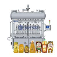 China Automatic Linear Piston Volumetric Bottle Liquid Honey Syrup Filling Machine Filler for sale