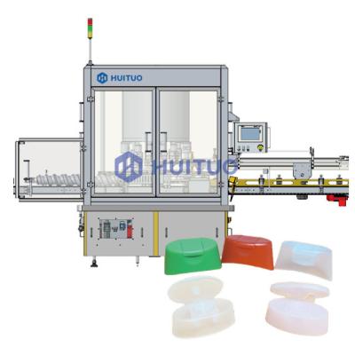 China Rotary Automatic Container Pressing Sealing Machine For Food And Chemical Products for sale