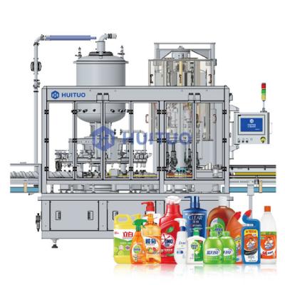 China Huituo rotary liquid bottle filling and chuck capping machine monoblock designed to simplify your bottling line for sale