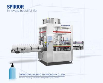 China Three Claws Structure 84 Disinfectant Glass Bottle Filling And Capping Machine for sale