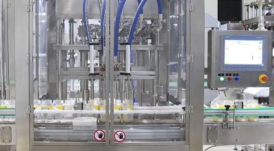 China Mayonnaise Salad Dressing Filling And Capping Machine Round Cap Capping for sale