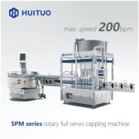 China Huituo Rotary 10 Head Full Servo Lotion Pump Capping Machine for sale