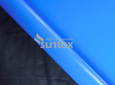 China Blue Silicone Coated Fiberglass Fabric For high temperature removable pads for sale