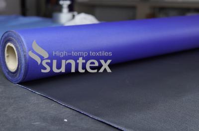 China Waterproof PU Coated Fiber Glass Cloth For Welding Blankets Welding Curtains for sale