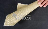 China Fire Resistant Vermiculite Coated Fiberglass Fabric For High Temperature Insulation for sale