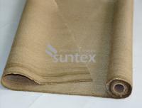 China Vermiculite Coated Fiberglass Fabric for fire and welding blanket for sale