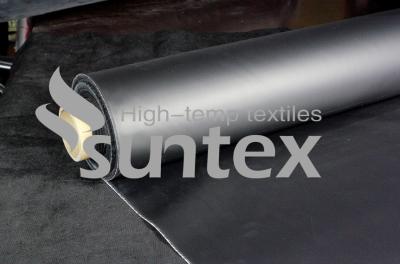 China Fire retardant, insulation Flexible Duct Coated Fiberglass Fabric Coated With Neoprene Rubber Black for sale