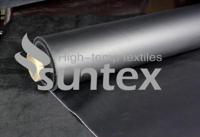 China Water resistance Neoprene Coated Fiberglass Chemical Resistant Fabric Black Color Weather Resistance for sale