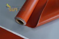 China Coated Fiberglass Cloth  Fiberglass with silicone rubber coating two sides high temperature heat weld spatter for sale