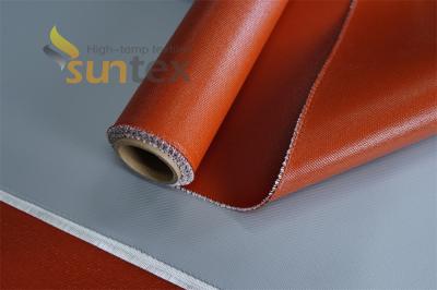 China Coated Fiberglass Cloth  Fiberglass with silicone rubber coating two sides high temperature heat weld spatter for sale