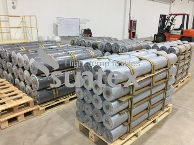 China Silver Grey Silicone Coated Fiberglass Fabric For Fireproof Removable Insulation Blankets for sale