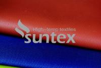 China Silicone Coated Fiberglass Fabric 0.3mm Thick 500°C Heat Resistant for sale