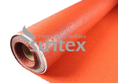 China Fireproof High Temperature Silicone Coated Fiberglass Cloth For Welding Blanket for sale
