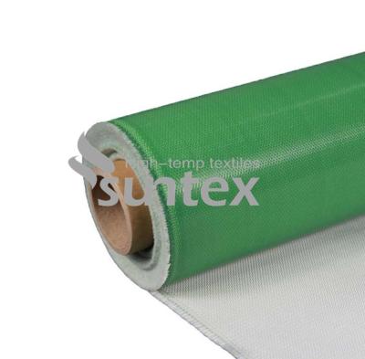 China Heat Insulation Silicone Rubber Coated Fiberglass Fabric Flame Resistant Material for sale