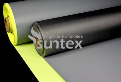 China 4. Silver Grey High-Temperature (550℃) PTFE-Coated Fiberglass Fabric for Wholesale for sale