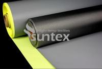 China High Strength PTFE Coated Fiberglass Fabric with 550℃ Temperature Resistance and Silver Grey Color for Fire Control Systems for sale